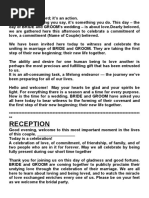 Sample Wedding MC Script | PDF | Wedding | Bridesmaid