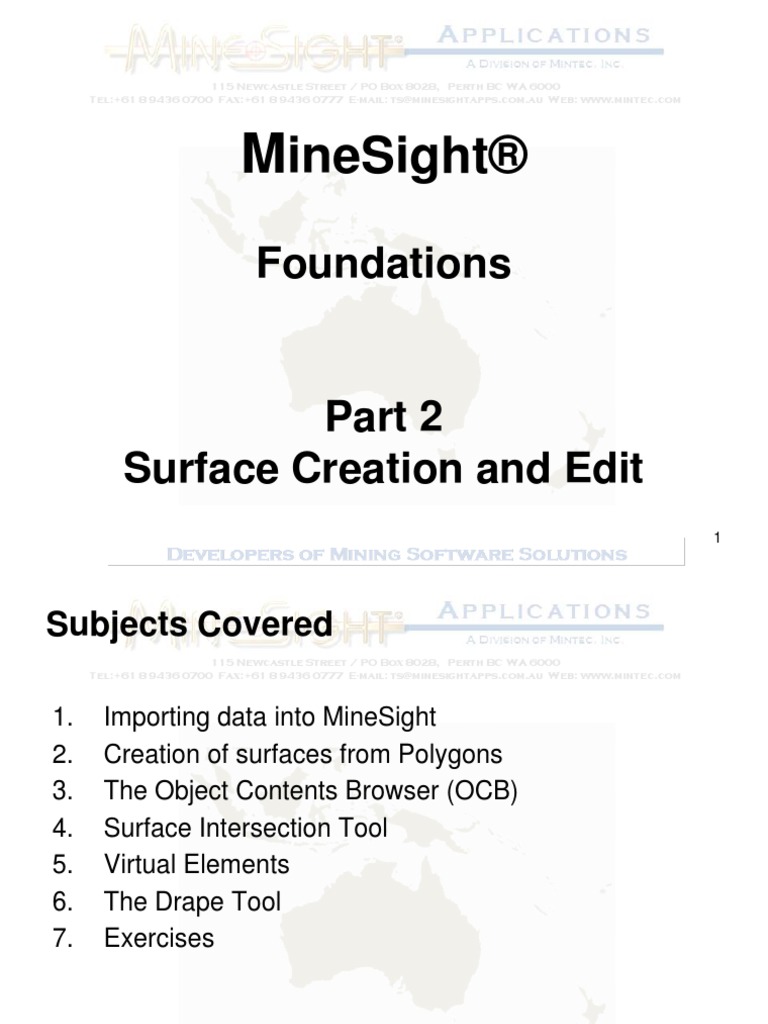 MineSight - Part2 - Surface Creation and Edit | PDF | Computer File | Icon (Computing)