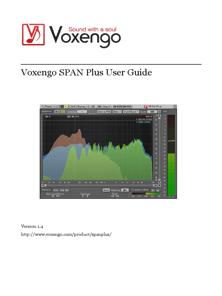 Voxengo SPAN Plus User Guide en | PDF | Spectral Density | Mac Os