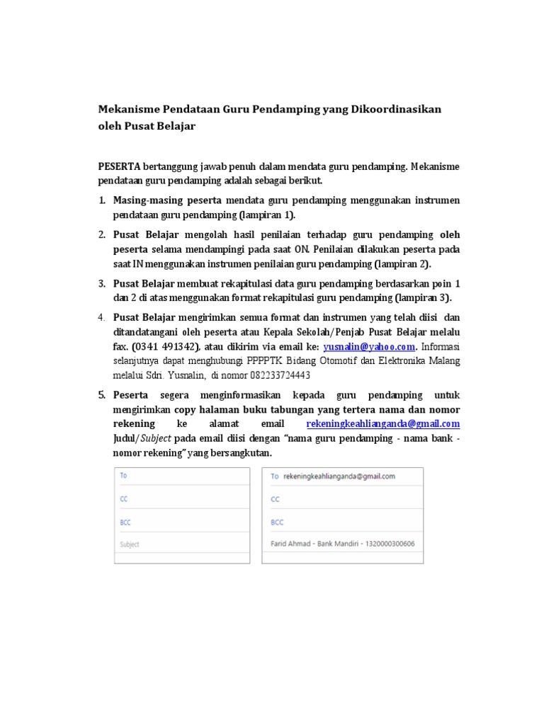 Mekanisme Pendataan Guru Pendamping | PDF | Karier & Perkembangan