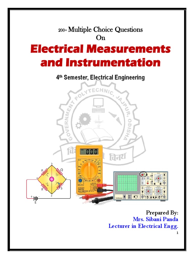 Electrical Measurements and Instrumentation: Multiple Choice Questions ...