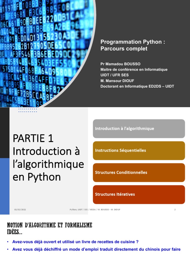 Python Parcours Complet Integral | PDF | Structure de contrôle | Programmation