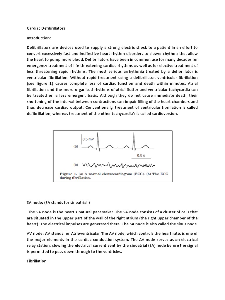 Cardiac Defibrillators | PDF | Heart | Physiology