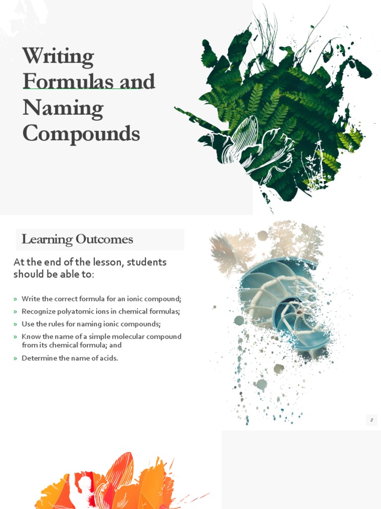 Naming and Writing Chemical Formulas | PDF | Ion | Chemical Compounds