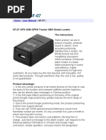 GPS GF-07: Home User Manual | PDF | Mobile Phones | Telephone