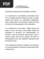 Opening Ceremony Programme | PDF | Sports | Leisure