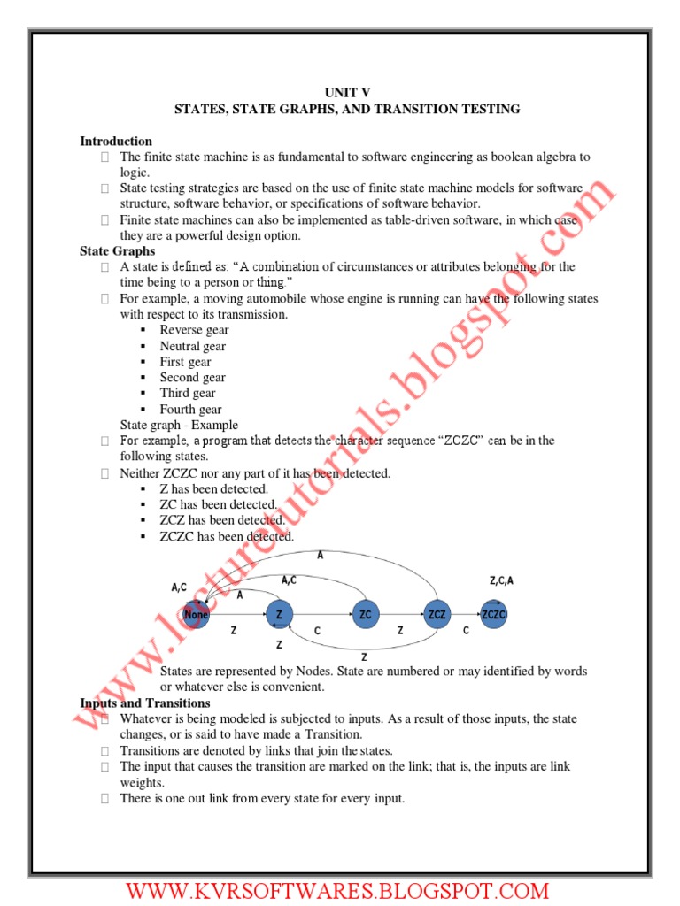 State, State Graphs and Transition Testing | PDF | Matrix (Mathematics ...