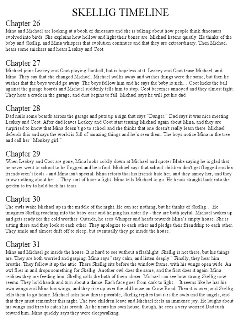 Skellig Timeline. | PDF