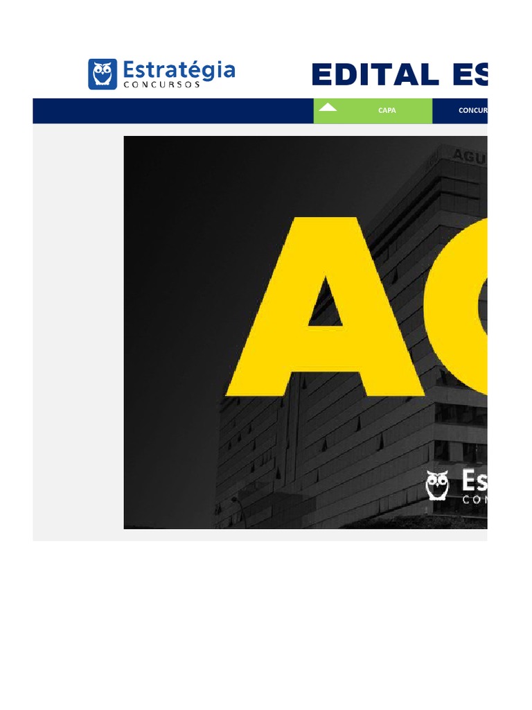 Edital Estrategico - AGU - PROCURADOR FEDERAL | PDF | Administração ... Edital Estrategico - AGU - PROCURADOR FEDERAL | PDF | Administração ...