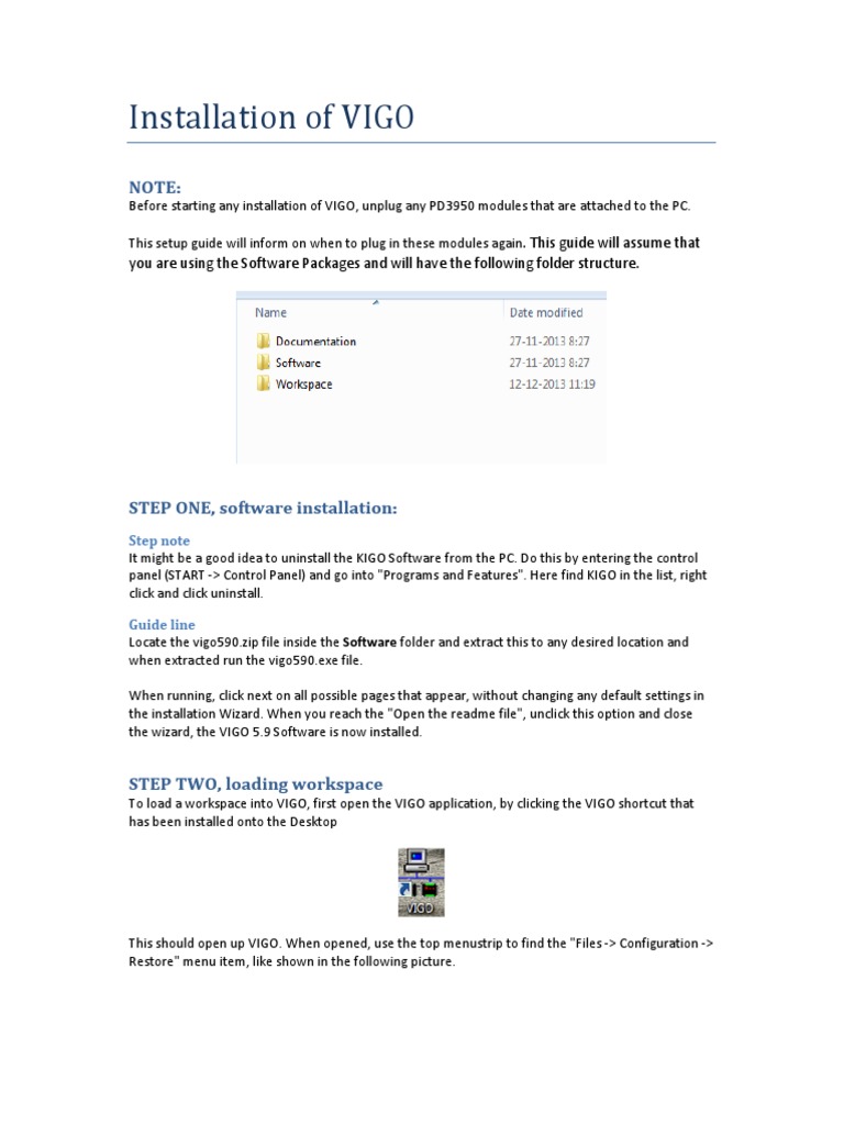 Installation of VIGO | PDF | System Software | Computing Platforms