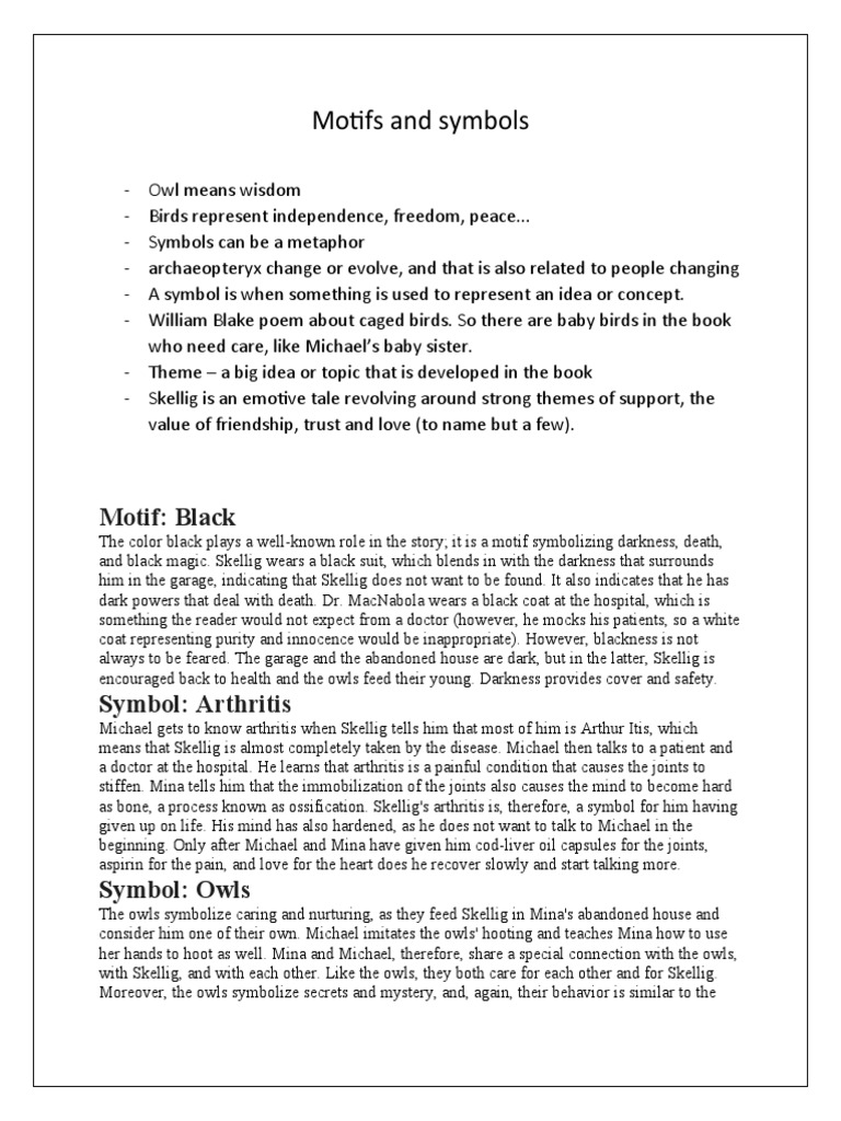 Motifs and symbols in Skellig | PDF | Pomegranate