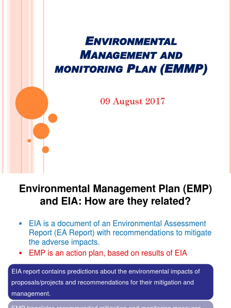 Environmental Management Plan (EMP) Guide | PDF | Environmental Impact ...