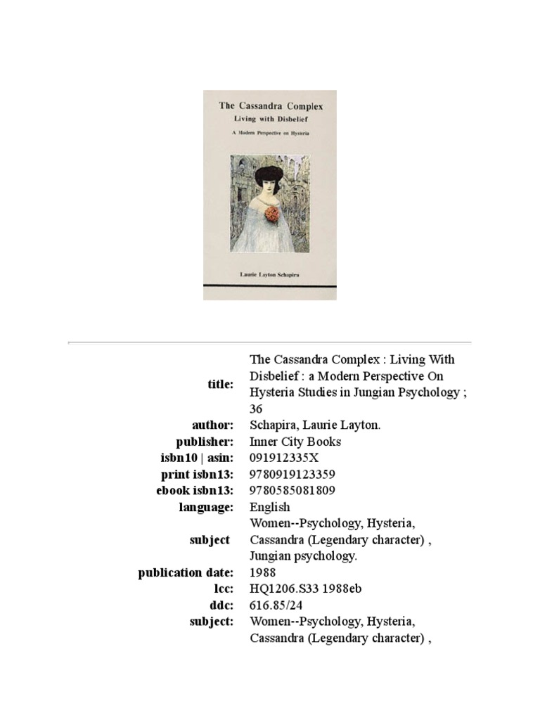 Pub - The Cassandra Complex Living With Disbelief A Mode | PDF | Cassandra | Apollo