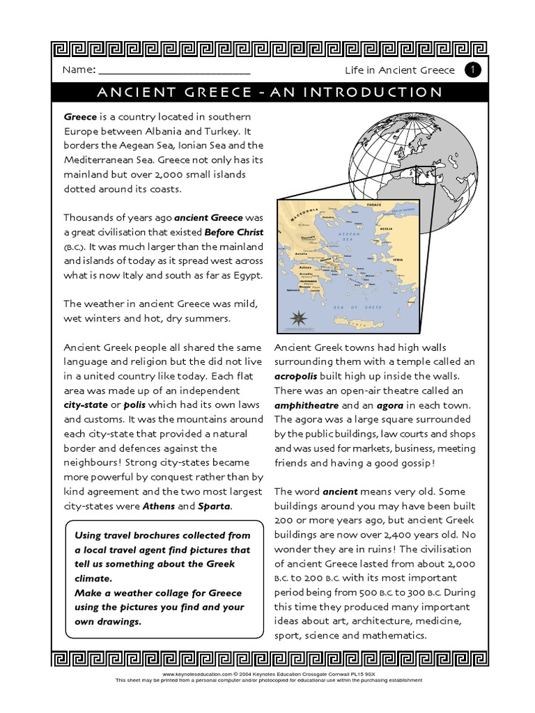 Ancient Greece Reading | PDF | Sparta | Athena
