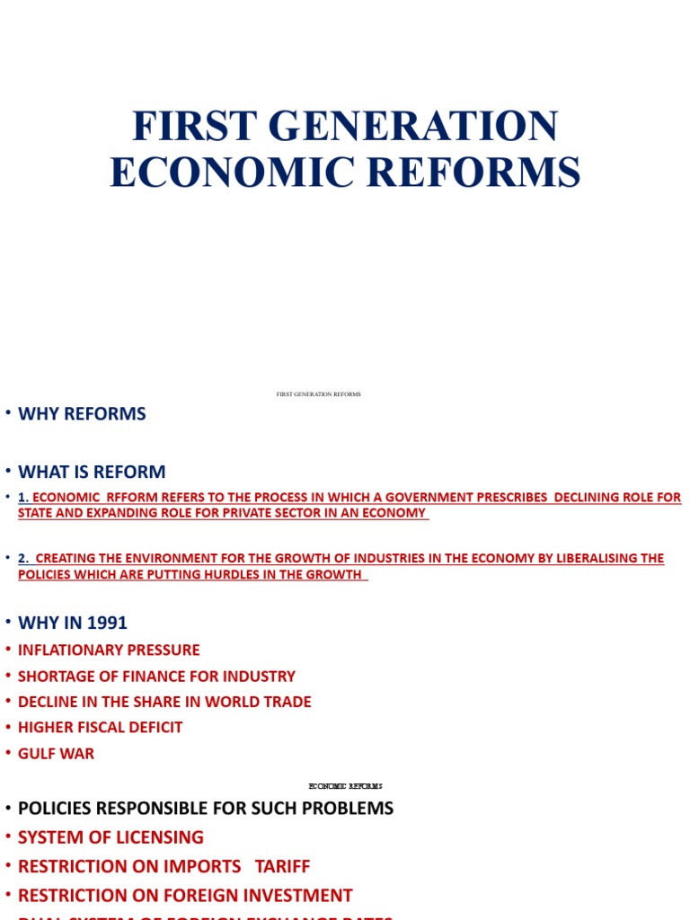 First Generation Economic Reforms Overview | PDF | Chinese Economic ...