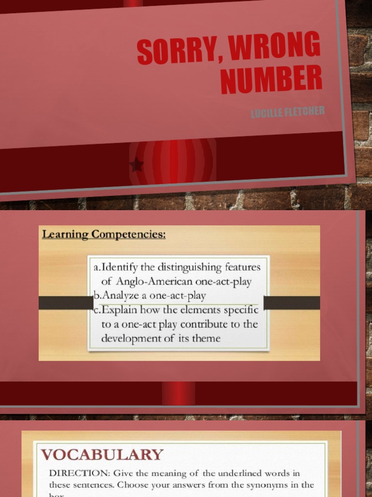 Sorry Wrong Number | PDF