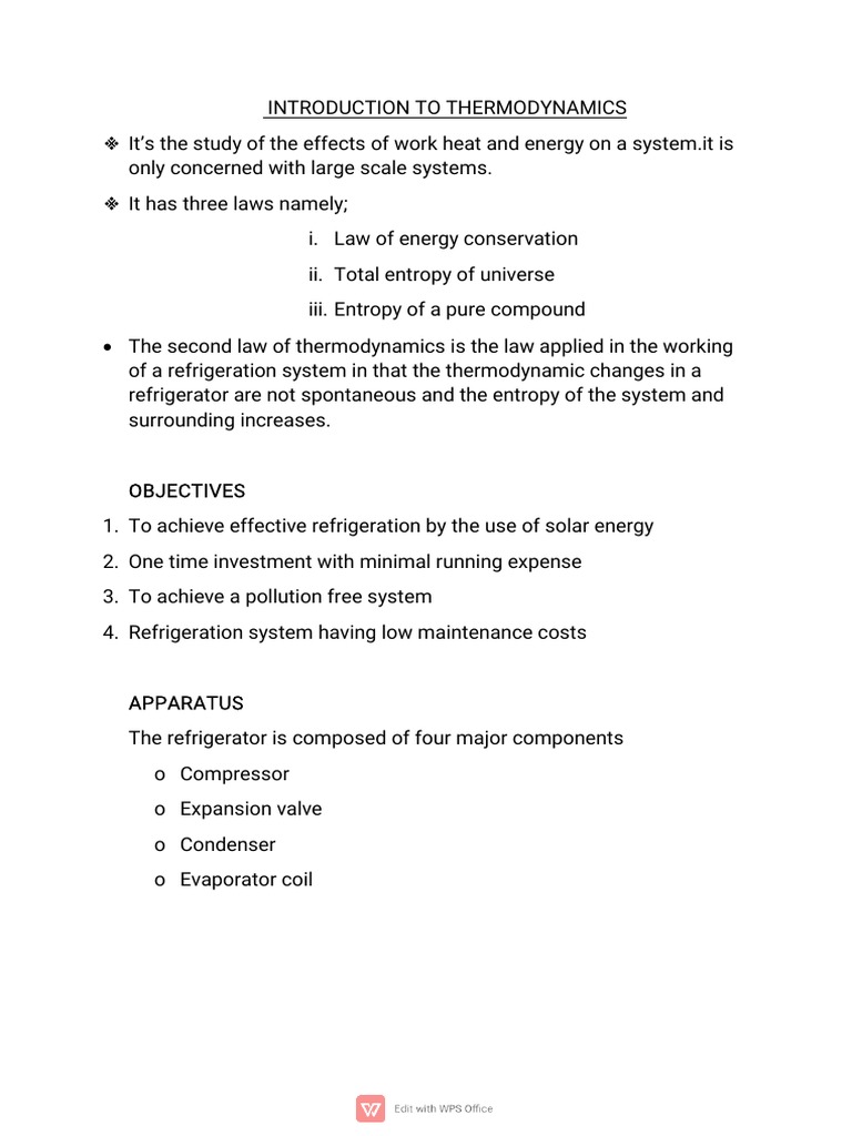 Introduction To Thermodynamics | PDF