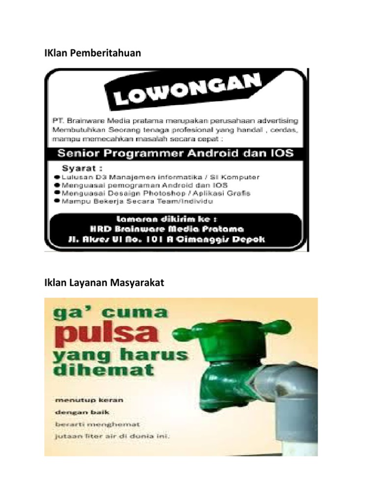 IKlan Pemberitahuan | PDF