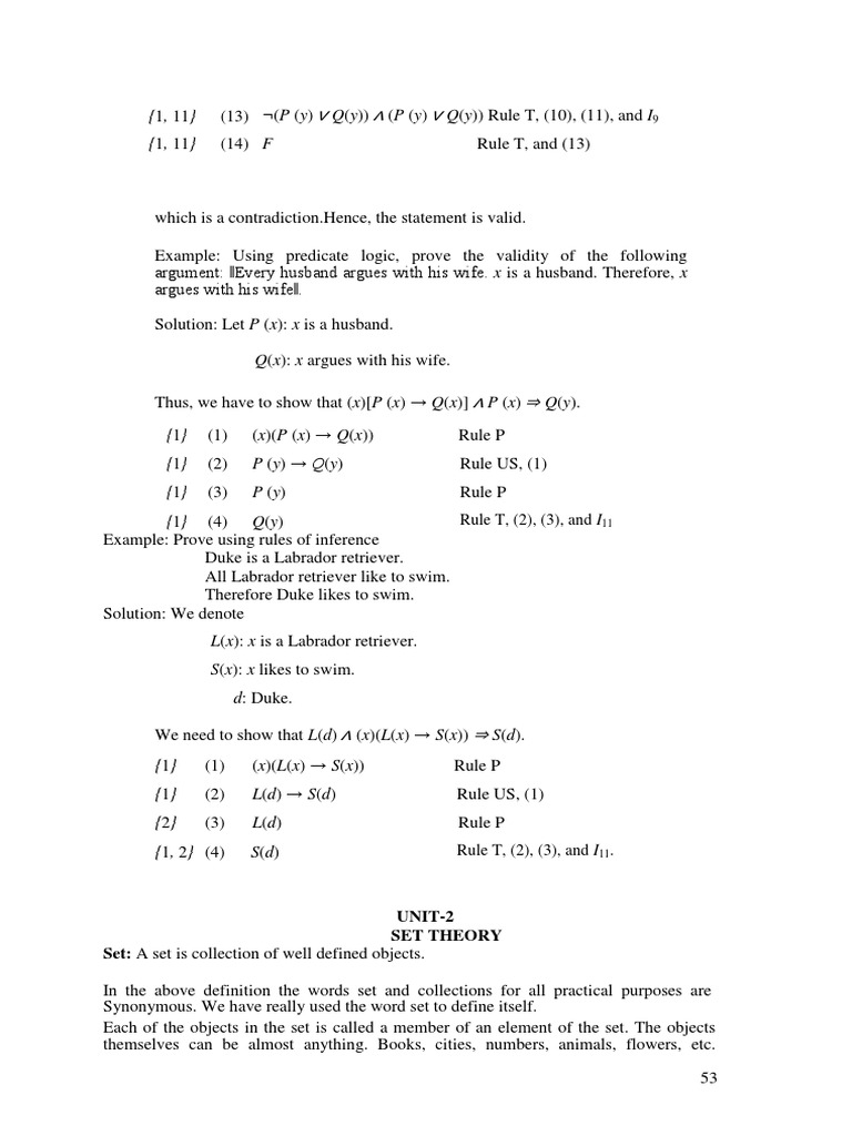 UNIT-2 Set Theory Set: A Set Is Collection of Well Defined Objects | PDF | Set (Mathematics ...