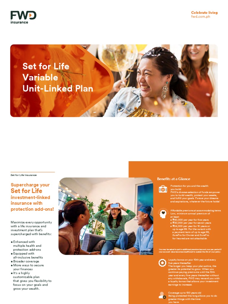 FWD Set For Life Variable Unit-Linked Plan Brochure | PDF | Insurance ...