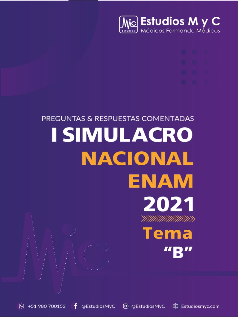 Tema B - Enam Simulacro Estudios M y C | PDF