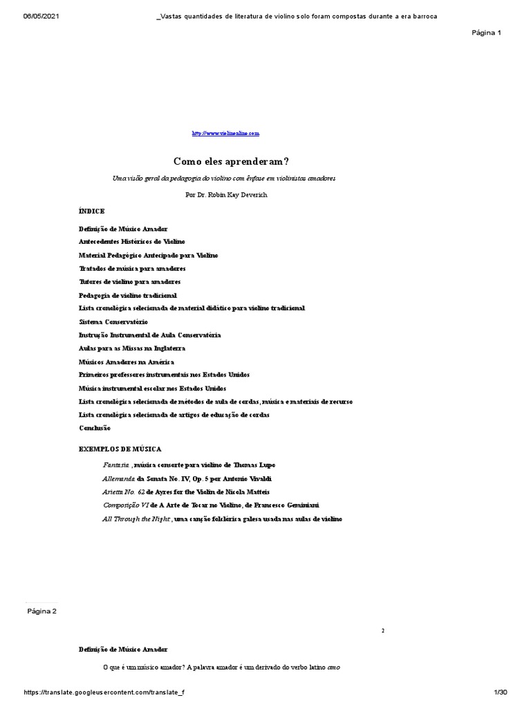 DEVERICH, Robin Kay - Historia Da Pedagogia Do Violino | PDF | Violino ...