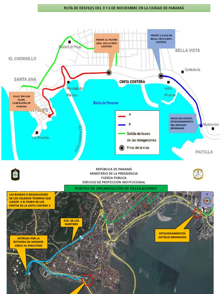Mapa Ruta de Desfile 2017 | PDF | Panamá