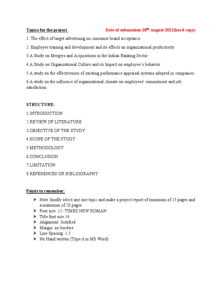 BBA Project 5th Sem | PDF | Business