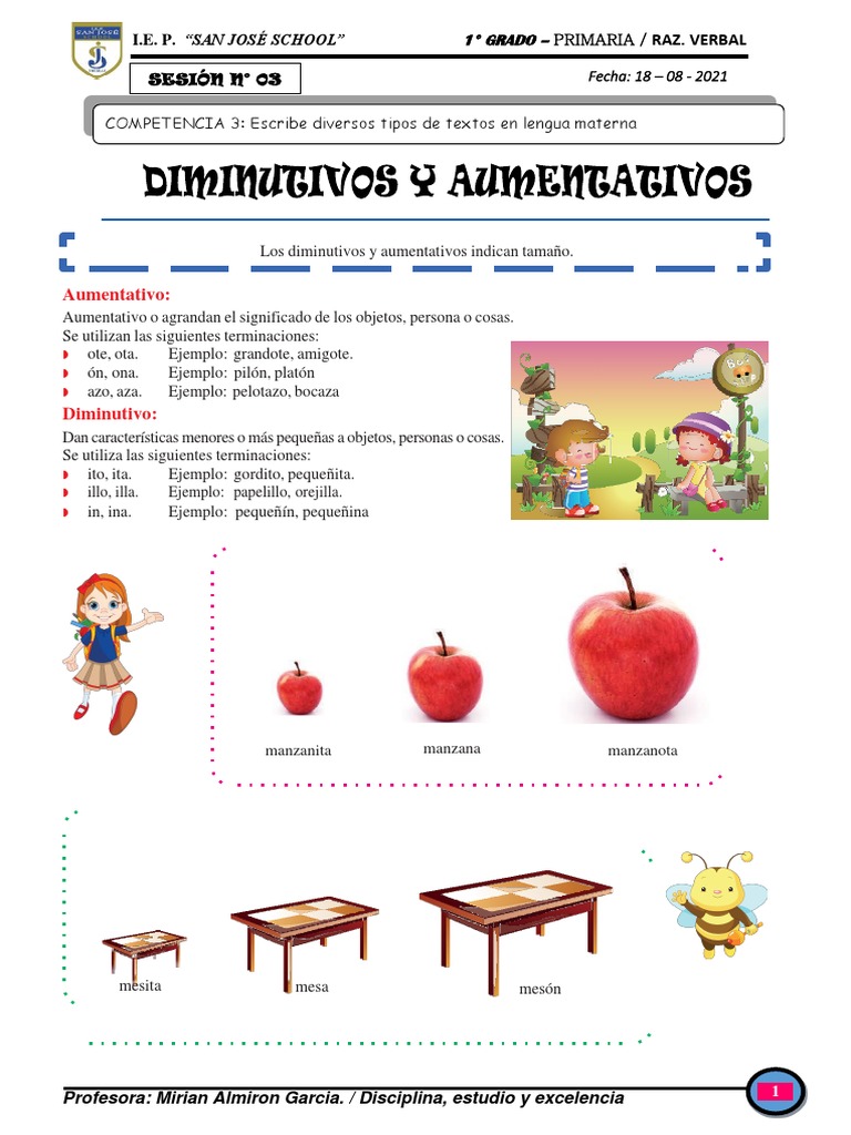 Practica - Aumentativos y Diminutivos - 18-08-2021 | PDF