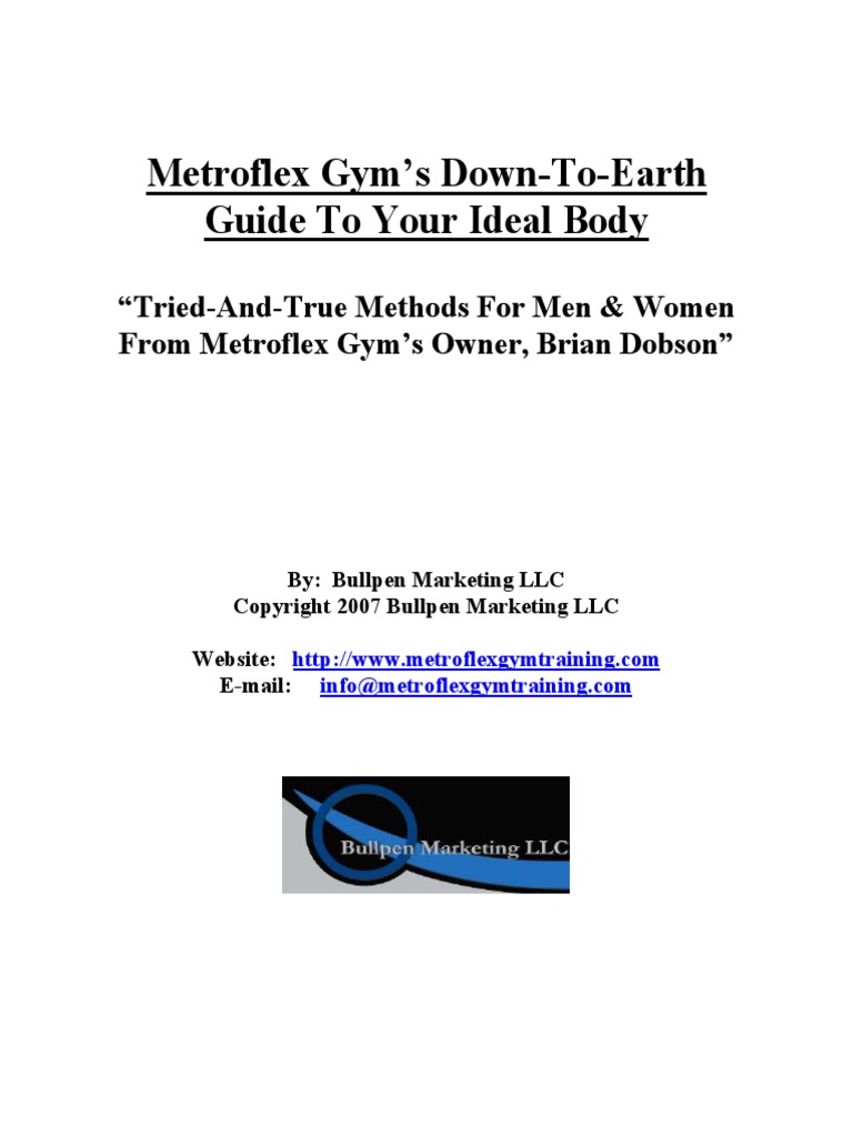 Metroflex Gym S Down-To-Earth Guide To Your Ideal Body | PDF | Proteins ...