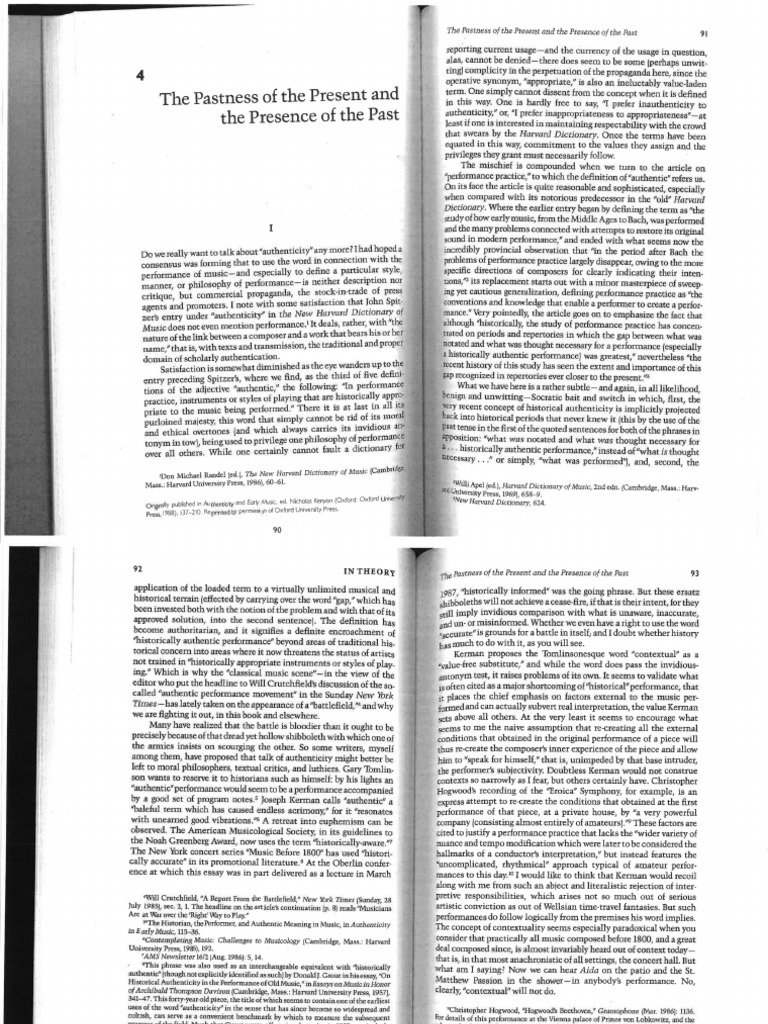 Taruskin Pastness of The Present | PDF