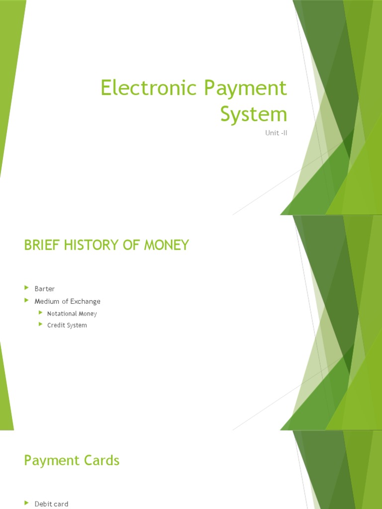 Electronic Payment System | PDF | Credit Card | Debit Card