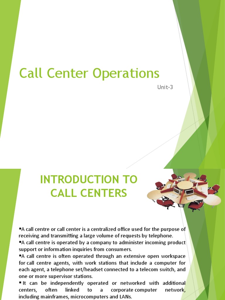 Call Center Operations: Unit-3 | PDF | Call Centre | Communication