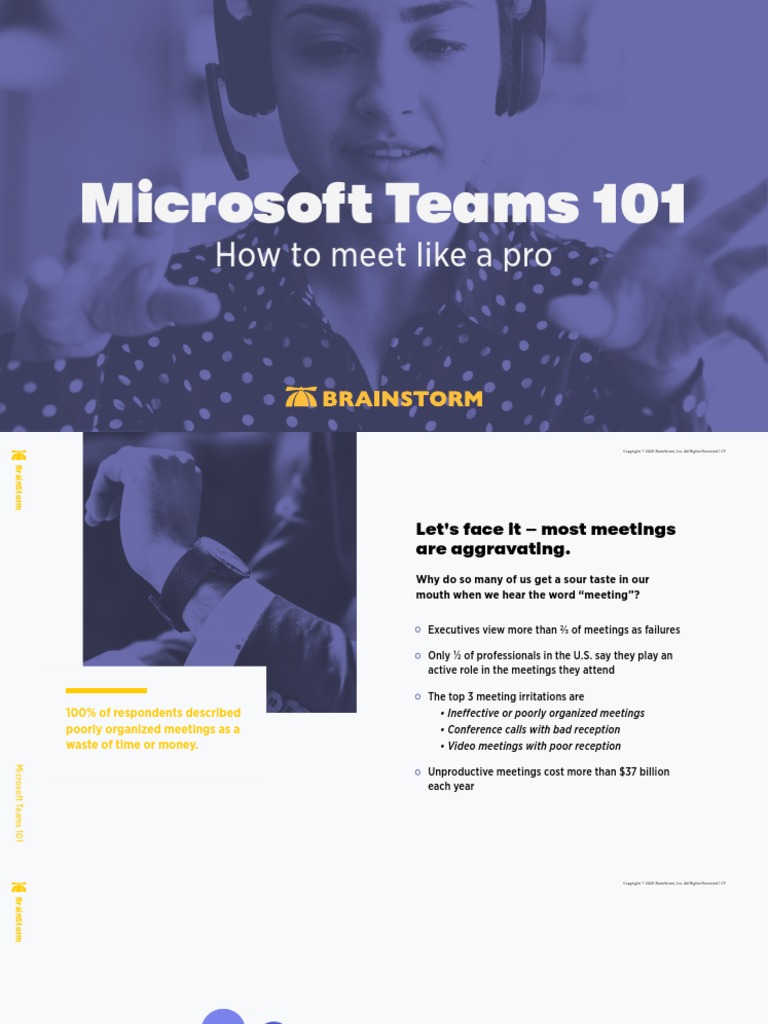 Microsoft Teams 101: How To Meet Like A Pro | PDF | Brainstorming ...