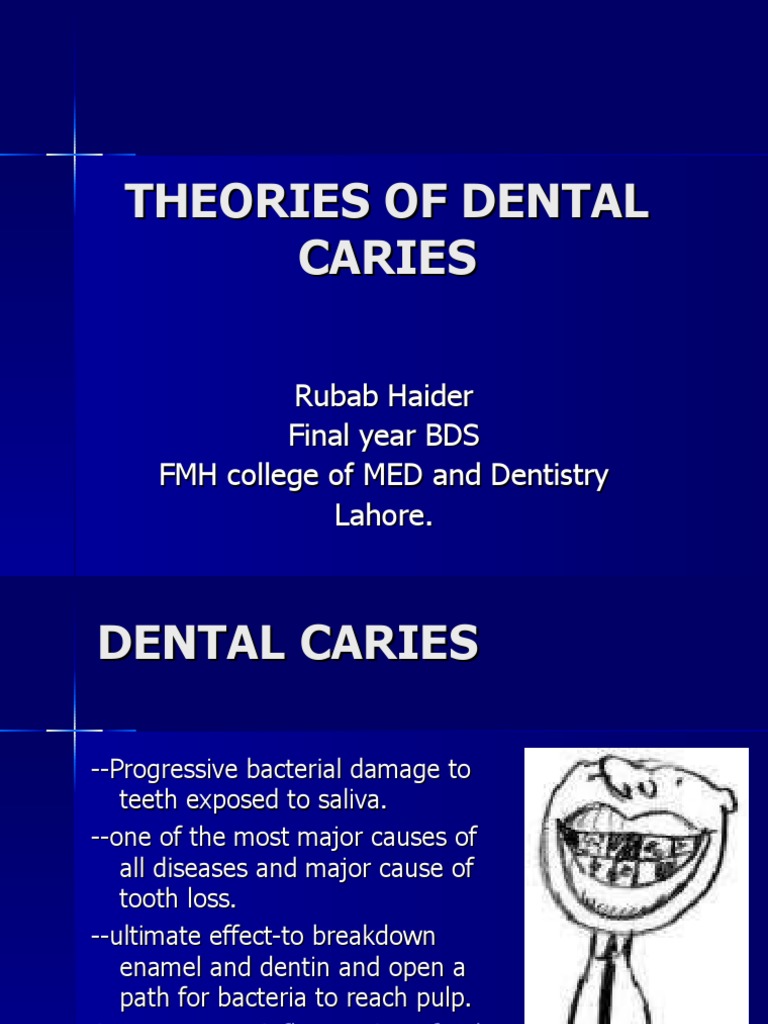 Theories of Dental Caries Explained | PDF | Tooth Enamel | Dentistry