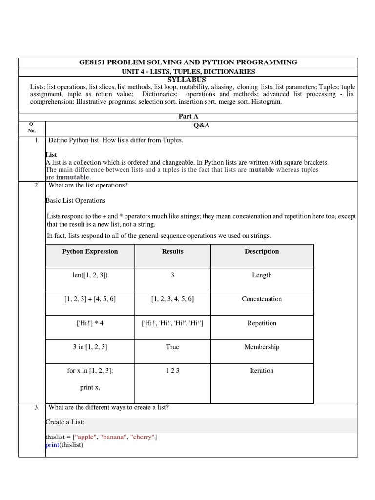 Ge8151 Phython Prog Unit 4 New | PDF | Parameter (Computer Programming ... Ge8151 Phython Prog Unit 4 New | PDF | Parameter (Computer Programming ...