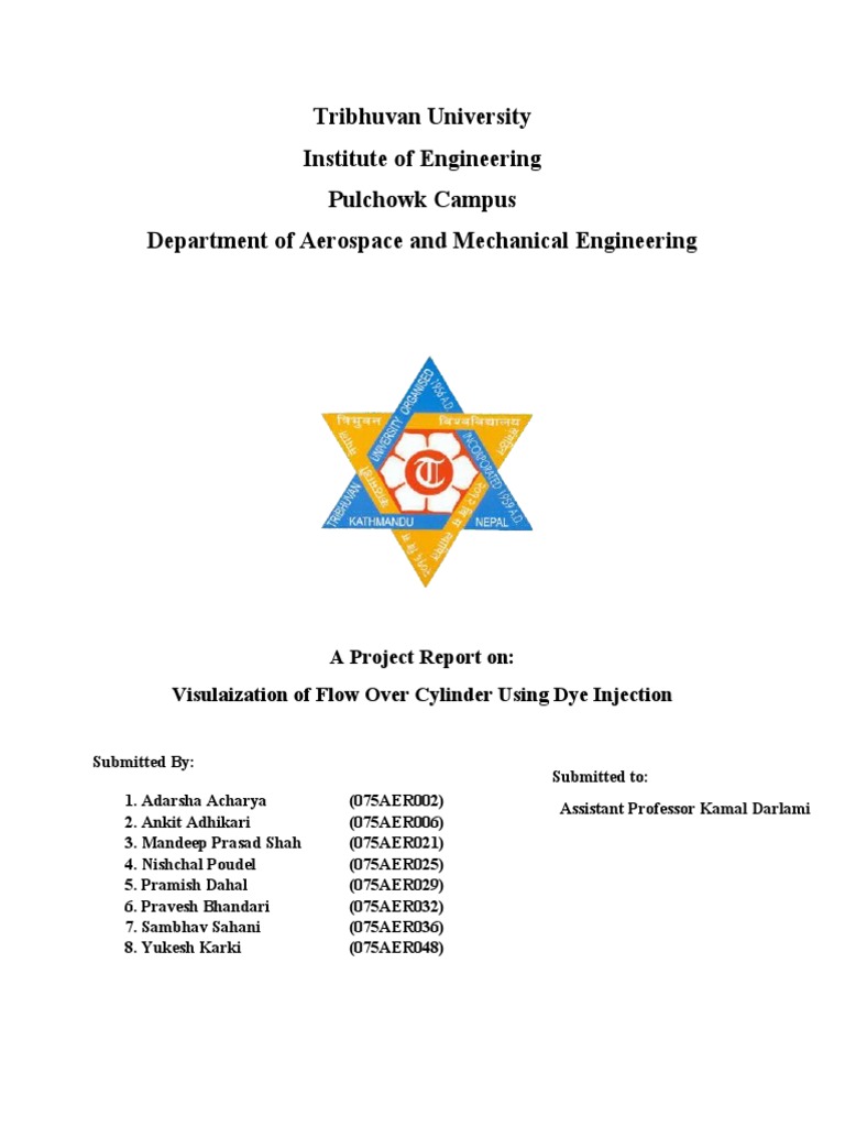 Project Report On Visualization of Flow Over Cylinder Using Dye ...