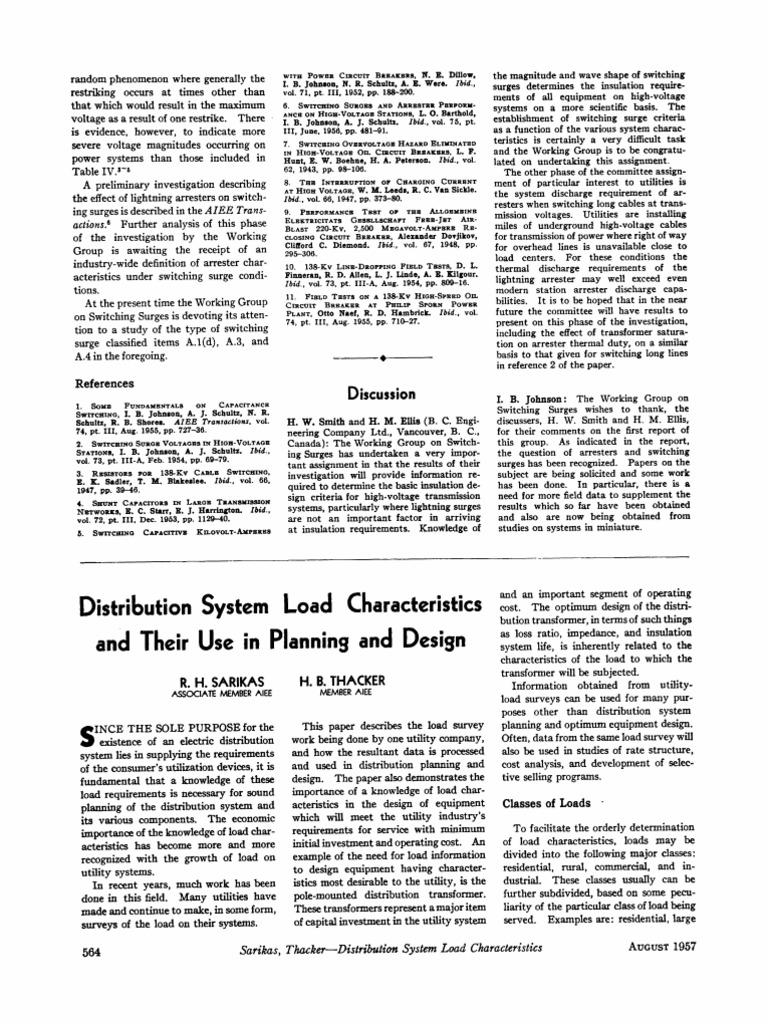 11 Distribution System Load Characteristics (1172) | PDF | High Voltage ...
