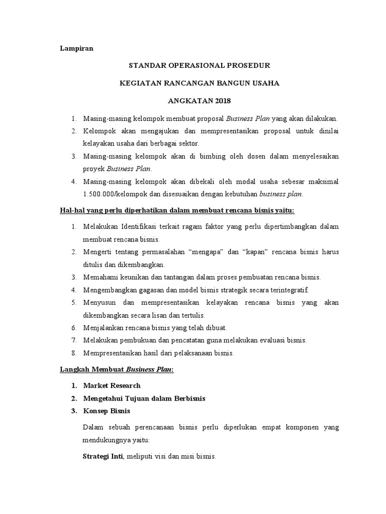 Format Proposal Rencana Usaha | PDF