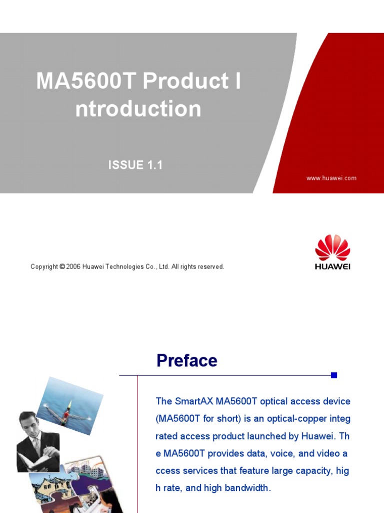 MA5600T Product Introduction | PDF | Fiber To The X | Computing