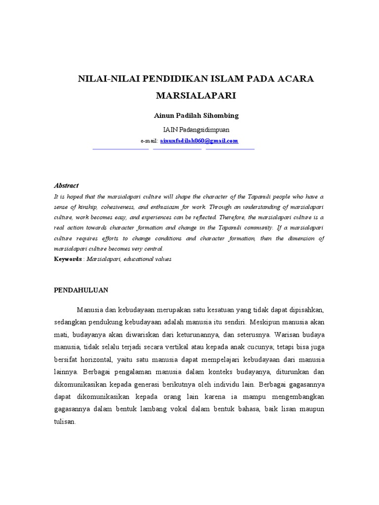 JURNAL IBT Ainun Padilah Sihombing | PDF | Ilmu Sosial | Agama ...