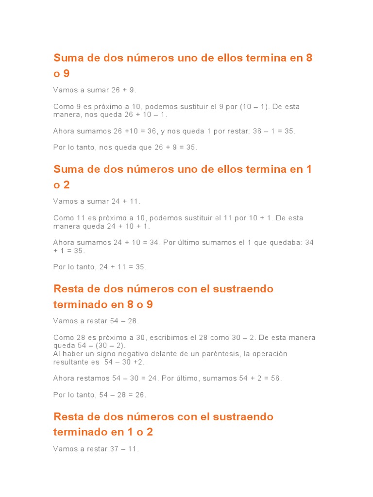 Estrategias de Sumas y Restas | PDF | Métodos y materiales de enseñanza