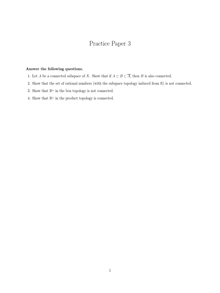 Topology Tutorial3 Modified1 | PDF | Teaching Methods & Materials