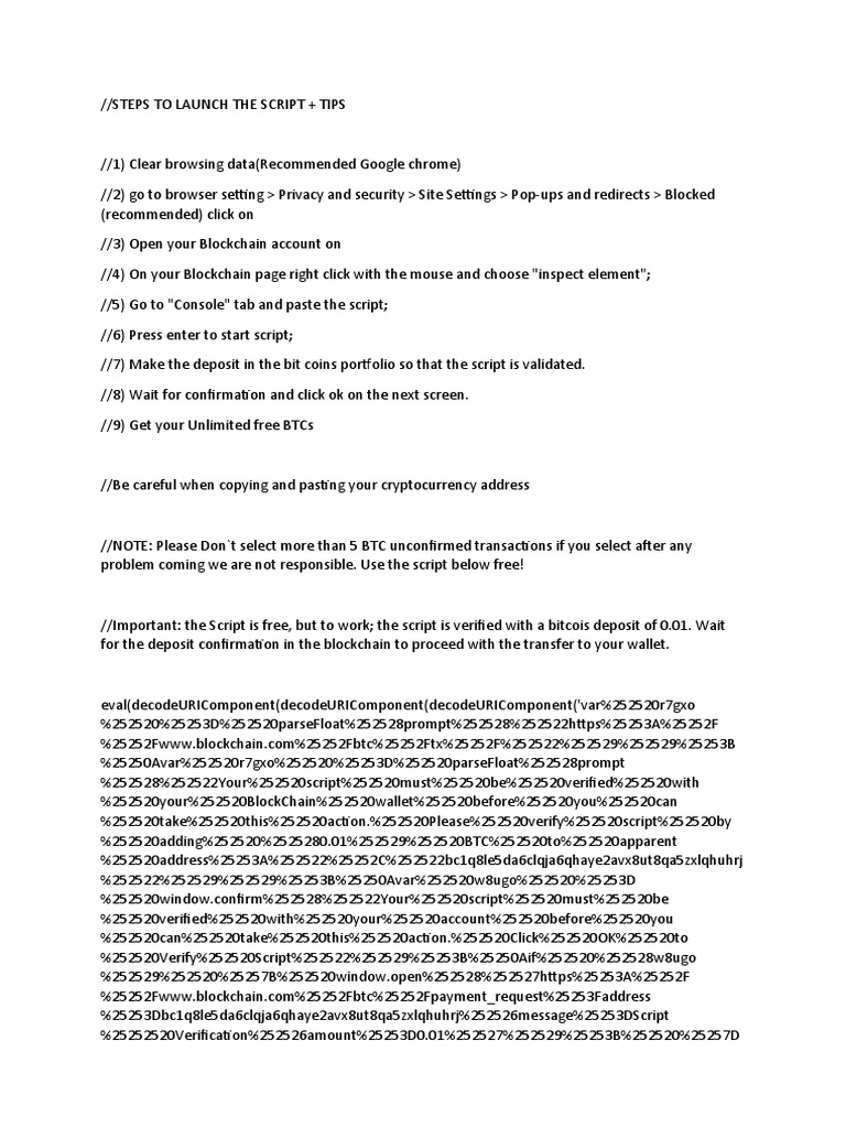 Blockchain Unconfirmed Transaction NEW Hack Script 2021 | PDF | Bitcoin ...