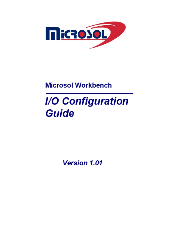 Workbench IO Configuration Manual | PDF | Binary Coded Decimal | Parameter (Computer Programming)