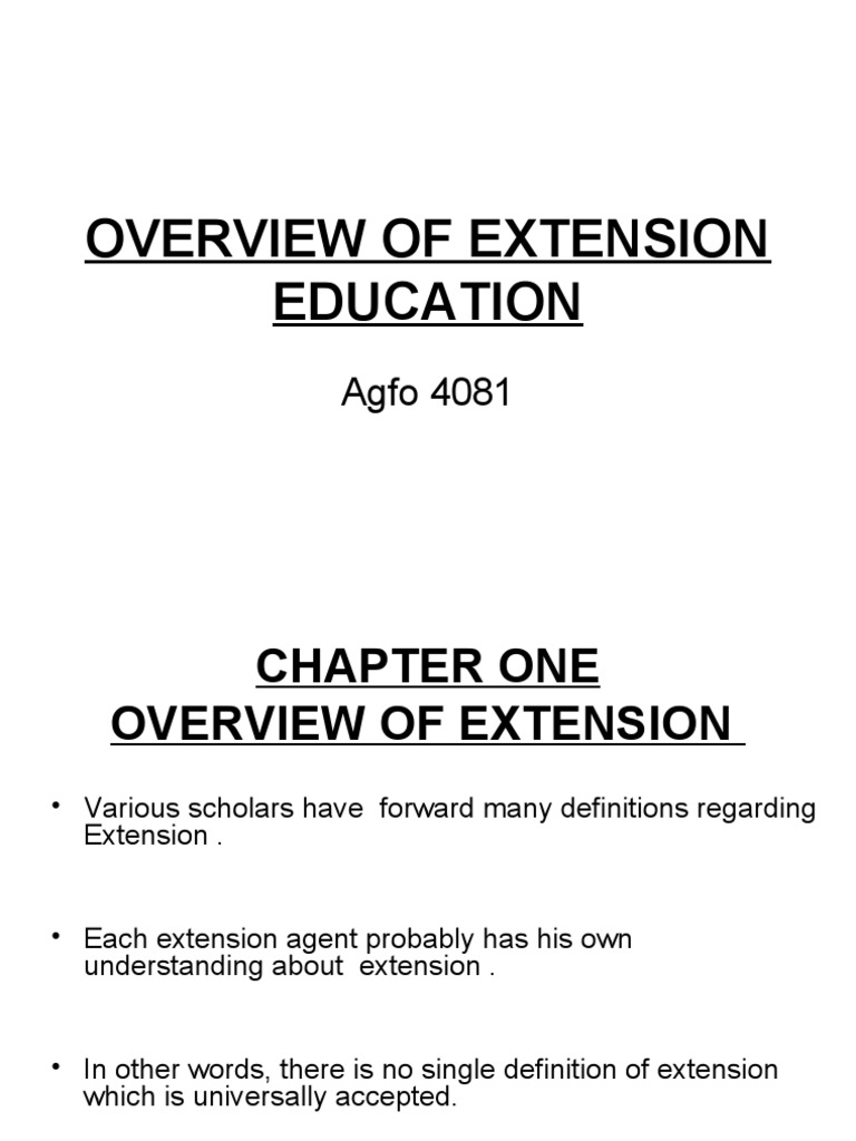 Understanding Extension Education | PDF | Communication | Innovation