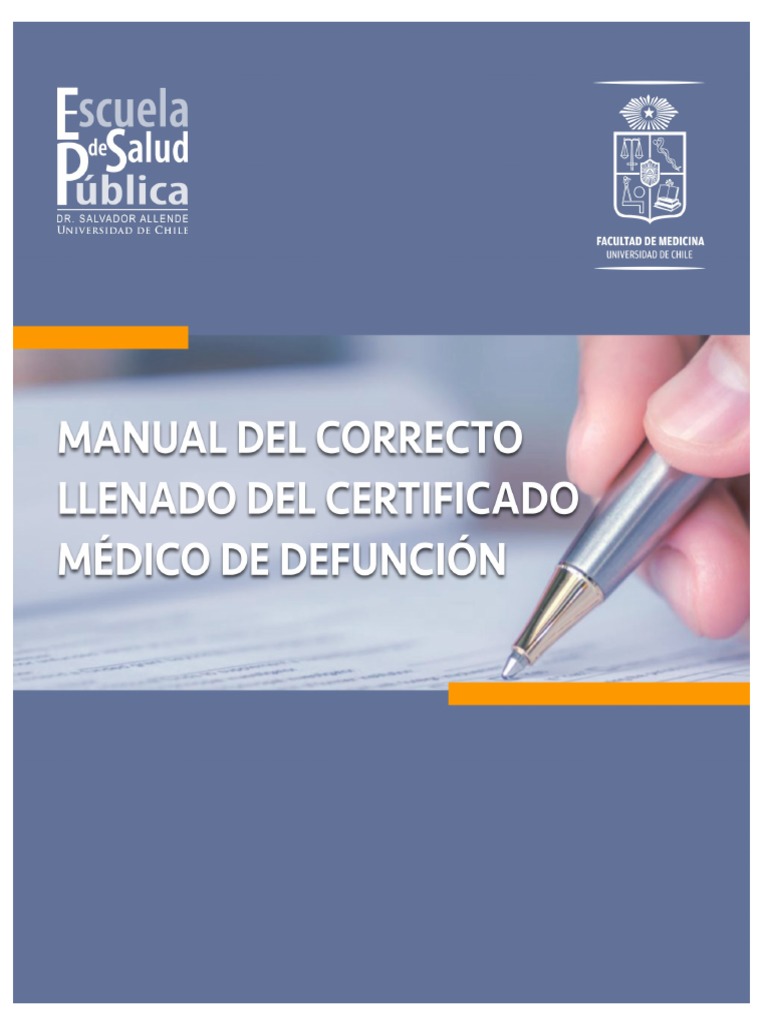 Manual Del Correcto Llenado Del Certificado Medico de Defuncion CMD ...
