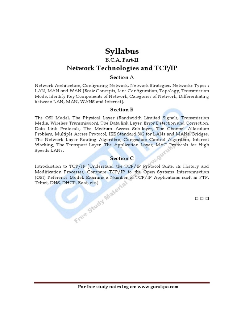 Networking Notes | PDF | Computer Network | Network Topology