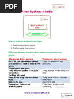 Complete List of Indian Rivers | PDF | Earth Sciences | Physical Geography