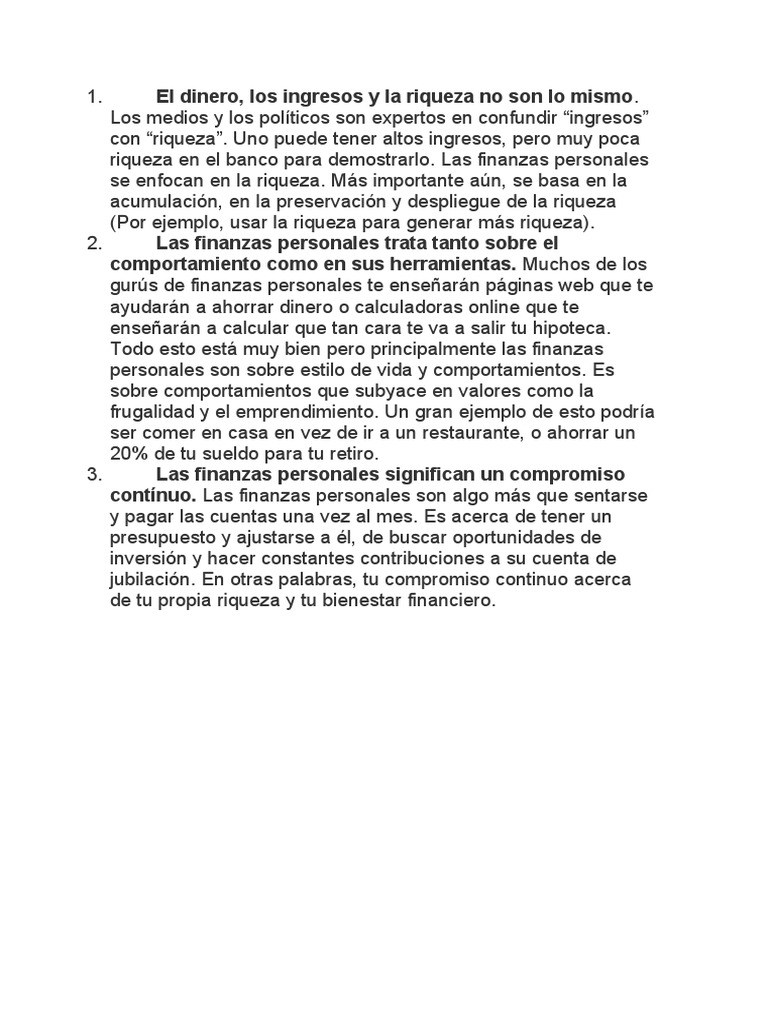 Finanza Personal | PDF | Negocios | Derecho